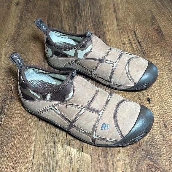 Merrell | Shoes | Merrell Mosaic Chocolatecamo Nylon Leather Slipon ...
